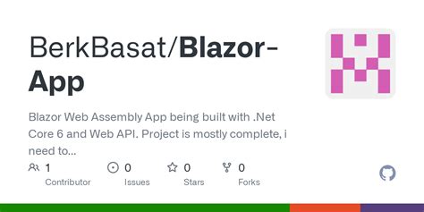 GitHub BerkBasat Blazor App Blazor Web Assembly App Being Built With Net Core And Web API