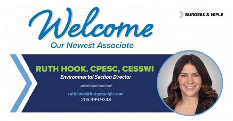 We Are Thrilled To Welcome Ruth Hook Cpesc Cesswi To Bandn As An Associate And Environmental