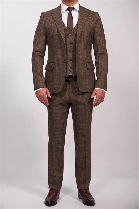 Купить Костюм тройка в клетку цвет песочный в Москве Mens Segment