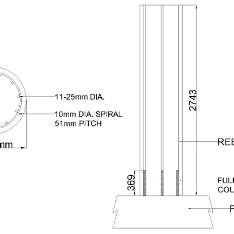 Experimental Column Dimension And Reinforcement Download Scientific Diagram