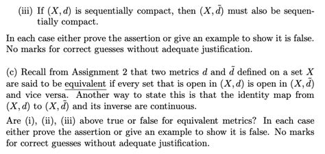 solved 2 [2 9 6 17] let x be a nonempty set two metrics d