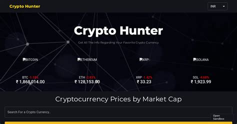 Crypto Tracker Codesandbox