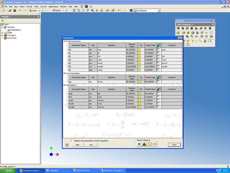 Embedded Spreadsheets And User Parameters Autodesk Community