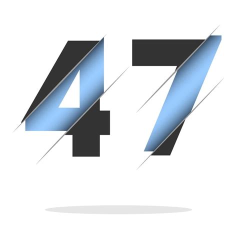 47 número design de corte 3d Ícone para o projeto de celebração
