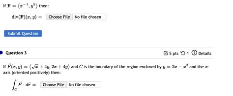 Solved If F X1 Y5 Then Div F X Y Question 3 Pts 1 Chegg Com