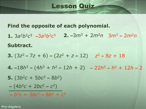 PPT Subtracting Polynomials PowerPoint Presentation Free Download ID 5967184