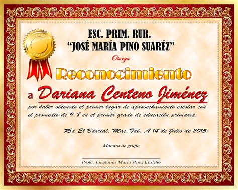 Educarlosantonio Plantilla De Reconocimiento