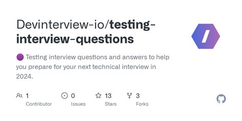 GitHub Devinterview Io Testing Interview Questions Testing