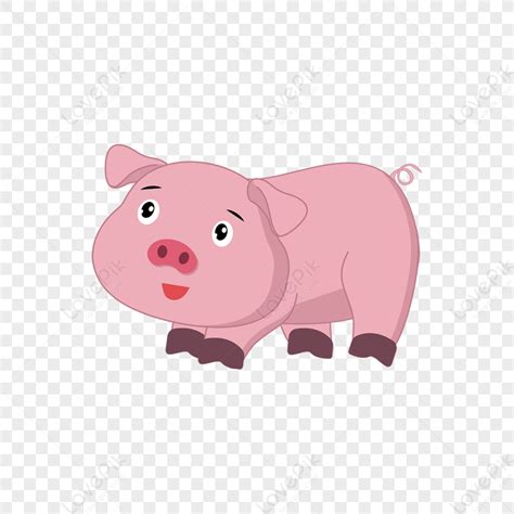 재미 있은 돼지 클립 아트 귀여운 만화 핑크 벡터 요소귀엽다인사 Png 일러스트 무료 다운로드 Lovepik
