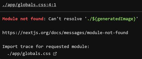 Nextjs Tailwind Css Throws Error Module Not Found Cant Resolve Generatedimage