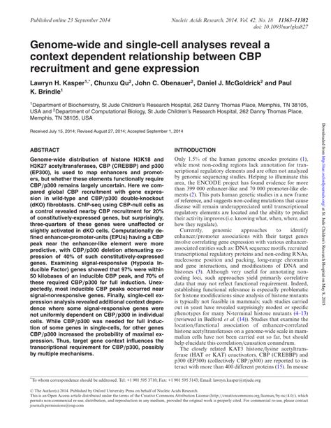 Pdf Genome Wide And Single Cell Analyses Reveal A Context Dependent