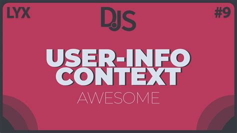 Userinfo Command Context Menu Discordjs V13 Series 9 Youtube