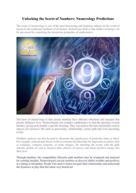 Ppt Unlocking The Secret Of Numbers Numerology Predictions Powerpoint