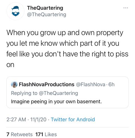 The Quartering On The Subject Of Pissing In Your Basement Drain Justneckbeardthings
