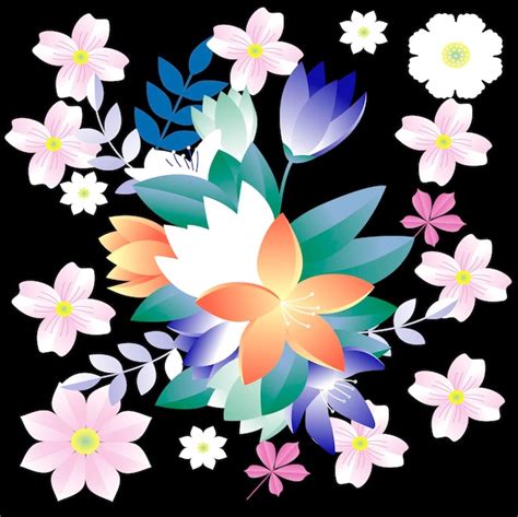 Premium Vector Free Vector 2d Gradient Paper Style Flowers