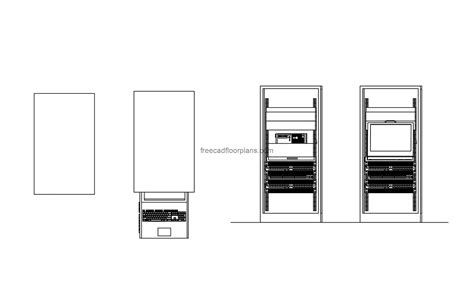 Servers With Patch Panel Autocad Block Free Cad Floor Plans