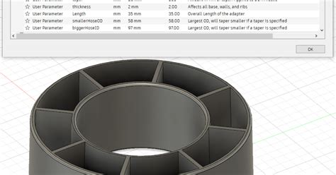 Fusion 360 Parametric Hose Pipe Adapter By Kn Download Free Stl