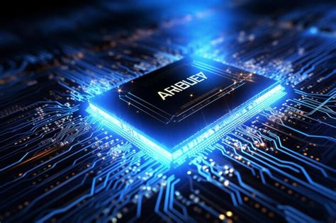 Premium Photo Artificial Intelligence Microchip With Text Advanced Tech Concept For Machine