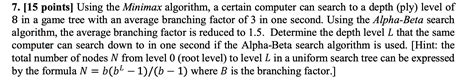 Solved 7 15 Points Using The Minimax Algorithm A Certain