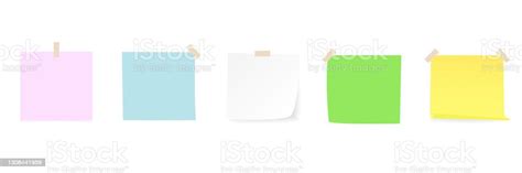 흰색 배경에 접착제 테이프가 있는 명확한 색상 목록의 컬렉션입니다 벡터 그림입니다 Eps 10 접착 테이프에 대한 스톡 벡터