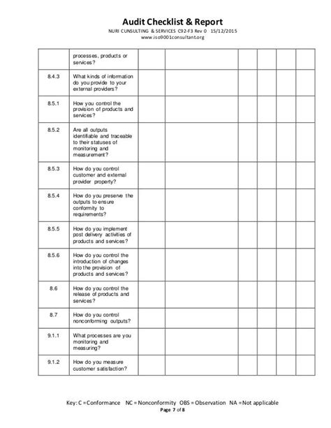 Internal Audit Report Template Iso Mightyprintingdeals Com