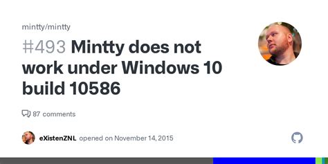 Mintty Does Not Work Under Windows 10 Build 10586 · Issue 493 · Minttymintty · Github