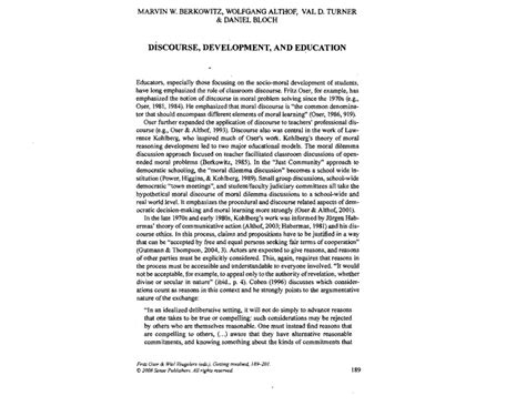 pdf discourse development and education