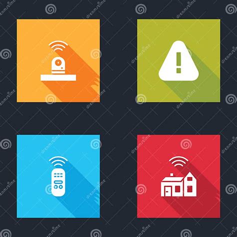 Set Smart Security Camera Exclamation Mark In Triangle Remote Control