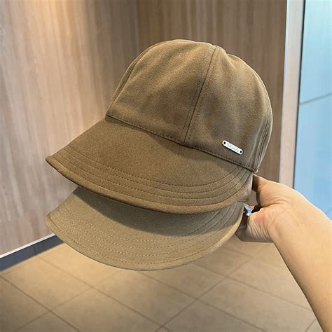 韩版加宽遮脸鸭舌帽女秋冬百搭显脸小渔夫帽明星同款休闲毛呢帽子虎窝淘