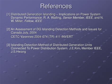Ppt Distributed Generation Islanding Implications On Power System Dynamic Performance