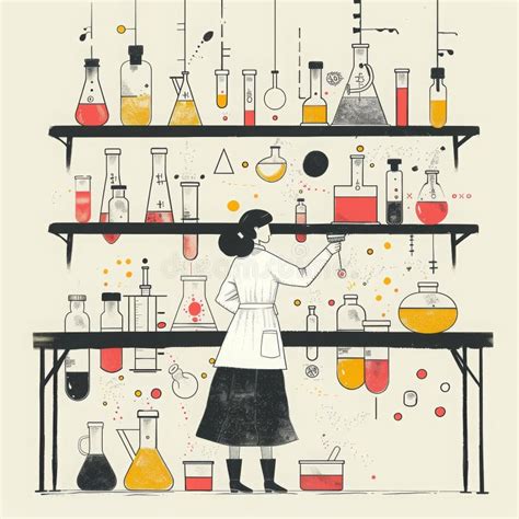 Female Scientist Conducting Experiments In High Tech Laboratory Setting