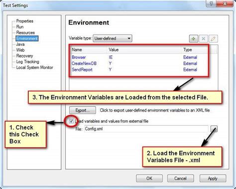 Qtp Environment Variables