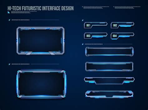 Premium Vector Futuristic Technology Frames Interface Hud Element