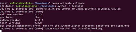 Cellpose Gui Installation On Centos Issue With Pyqt Usage Issues Image Sc Forum