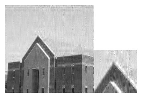 the reconstructed images building by measurement matrices of a sparse