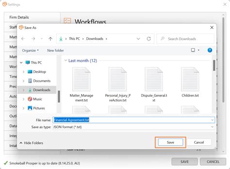 Exporting And Importing Workflows Smokeball Support Hub