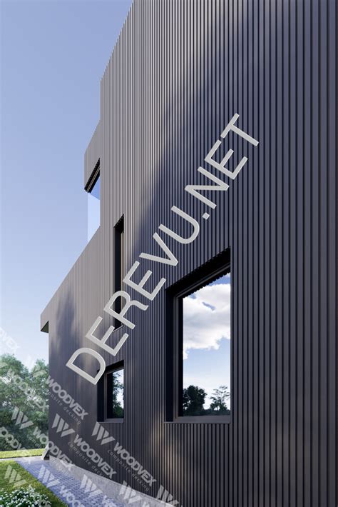 Стеновые реечные дизайнерские панели из ДПК Ко Экструзия для наружной и внутренней отделки дома