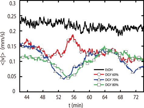 Time Evolution During Thermal Convection In 60 Wt Red Line 70 Wt