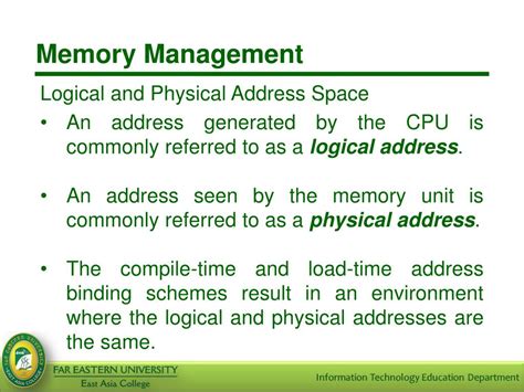 PPT IOS OPERATING SYSTEM MEMORY MANAGEMENT PowerPoint Presentation ID