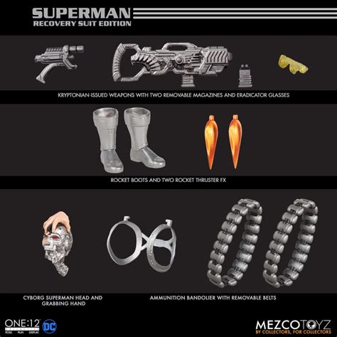 Mezco Toyz Release One12 Black Suit Superman Action Figure The