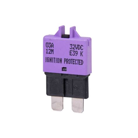 Manual Reset Low Profile Ato Atc® Circuit Breaker Blade Style Violet 3 Amp 32v 1 Min