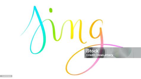 Vetores De Sing Faixa De Letras Coloridas De Pincel E Mais Imagens De