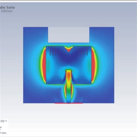 V Shaped Microstrip Patch Antenna 24 Ghz A Front View B Zoomed