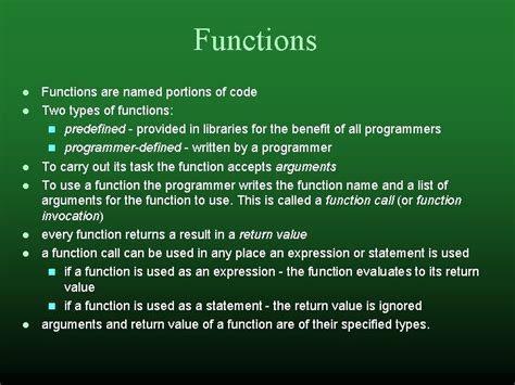 predefined functions revisited what are predefined functions what