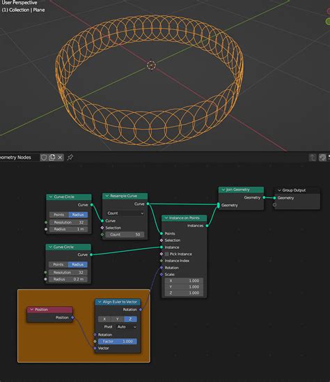Align Instances To Curve Tangent With Geometry Nodes Modeling Blender Artists Community