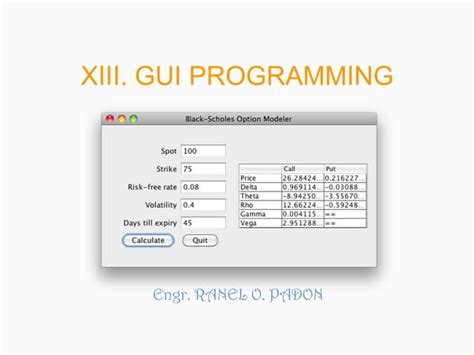 Python Programming Xiii Gui Programming Ppt