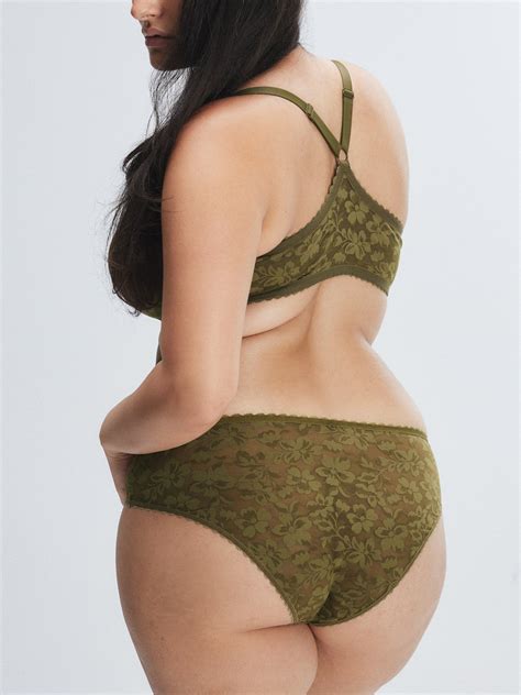 Lavish Lace Front Closure Push Up Bra In Green Savage X Fenty