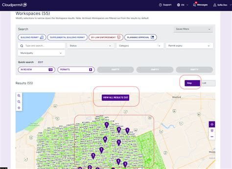 Interactive Map In The Dashboard Cloudpermit