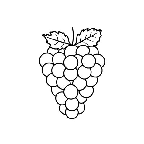 ภาพระบายสีองุ่นธรรมดา ดาวน์โหลด พิมพ์ หรือระบายสีออนไลน์ได้ฟรี