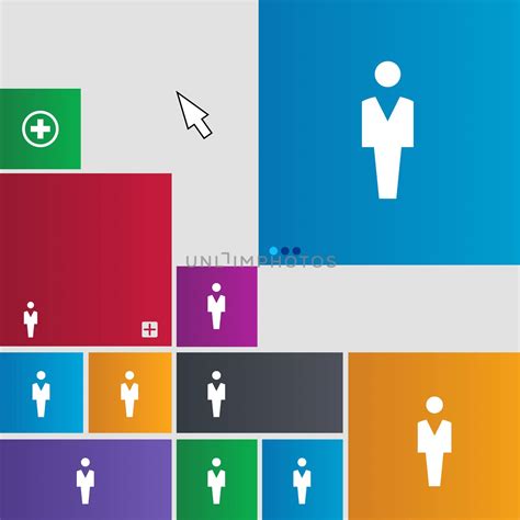 Human Man Person Male Toilet Icon Sign Metro Style Buttons Modern